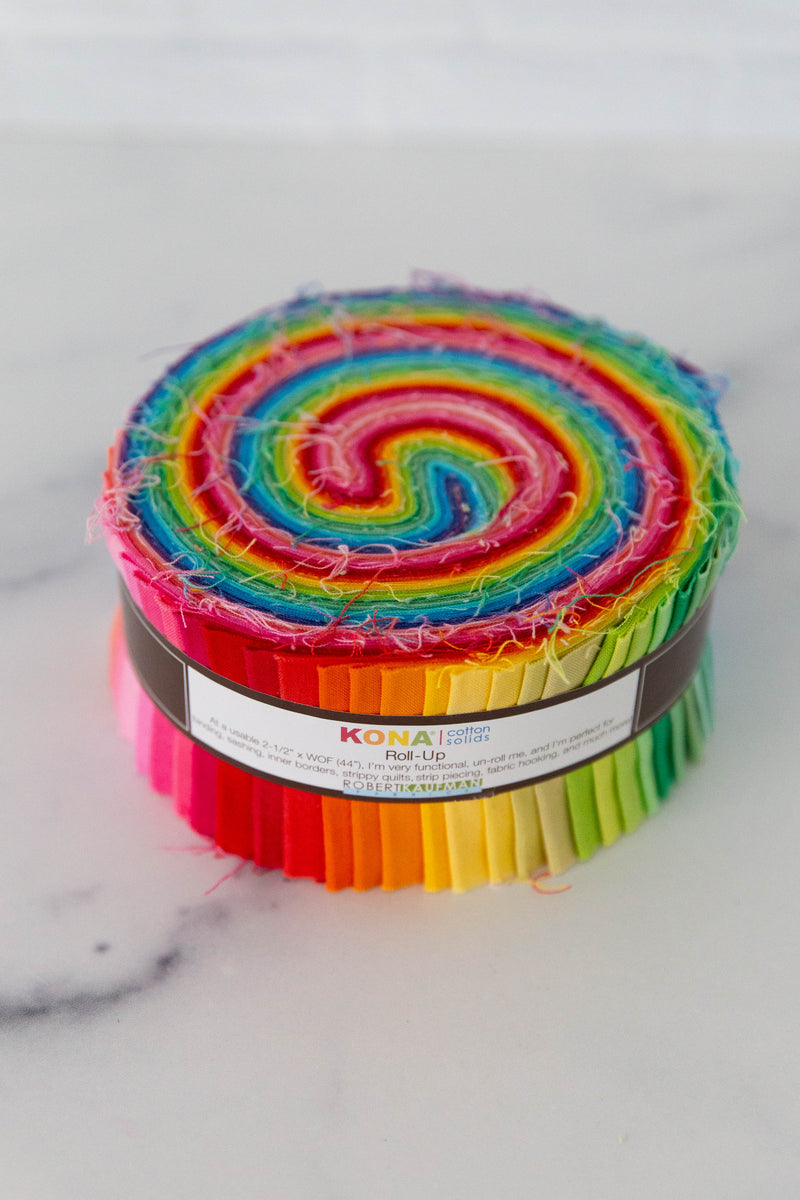 Kona Solids Rainbow Jelly Roll – KPerreaultCreates