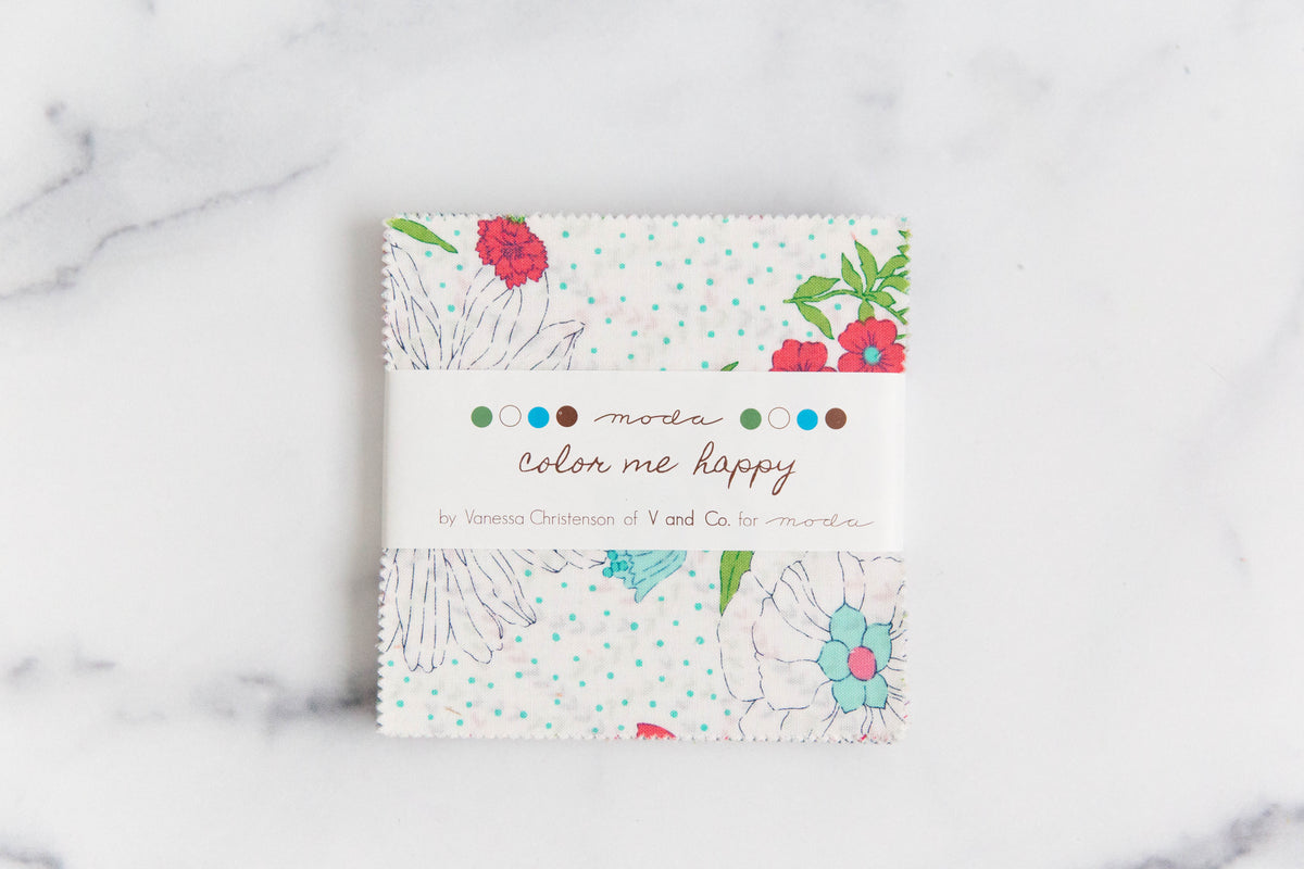 Vanessa Christenson V and Co for Moda OOP Color Me Happy Charm Pack ...