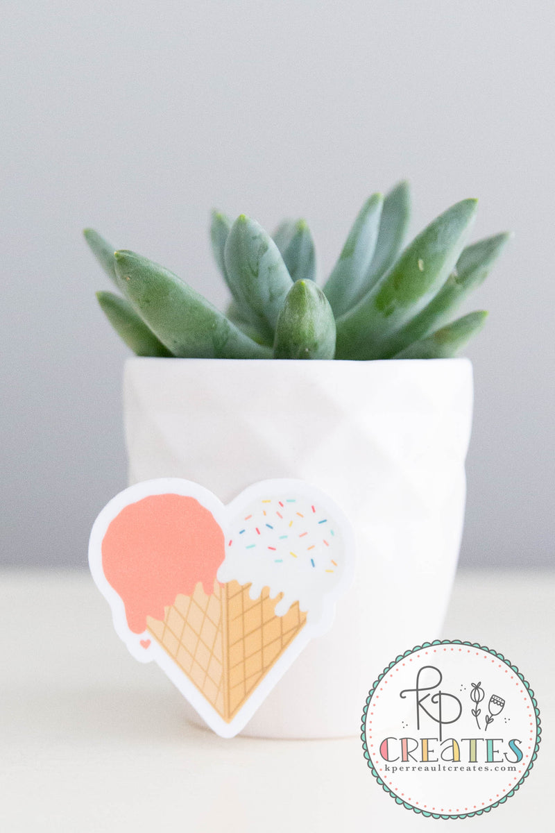 For the Love of Ice Cream Vinyl Sticker – KPerreaultCreates